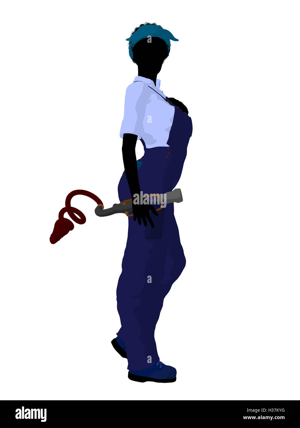 Female Mechanic Silhouette Stock Photo - Alamy