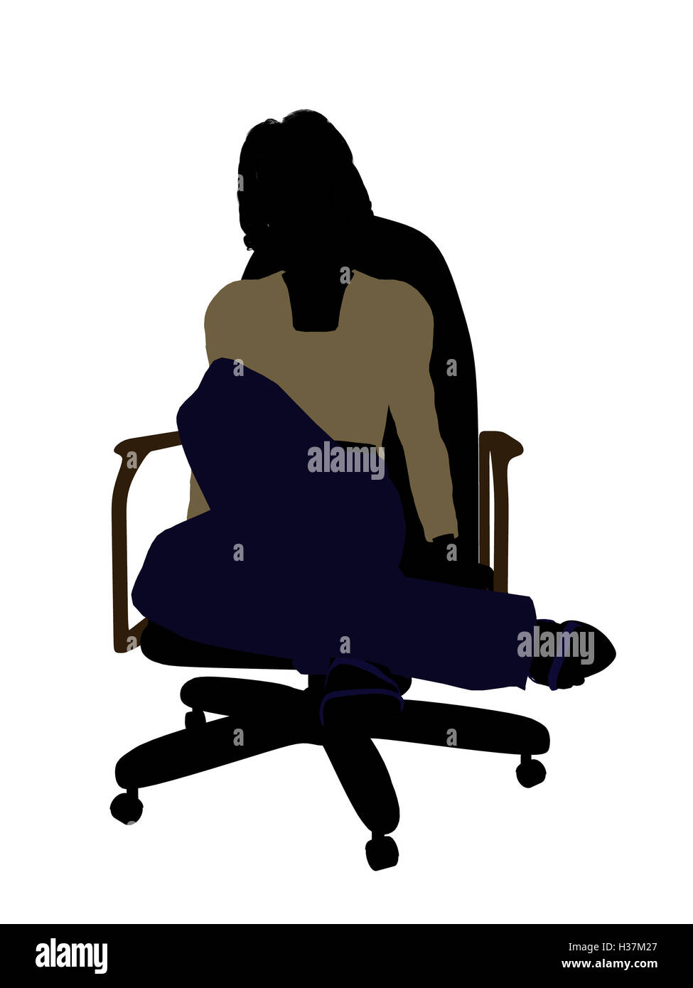 Female Office Illustration Silhouette Stock Photo - Alamy