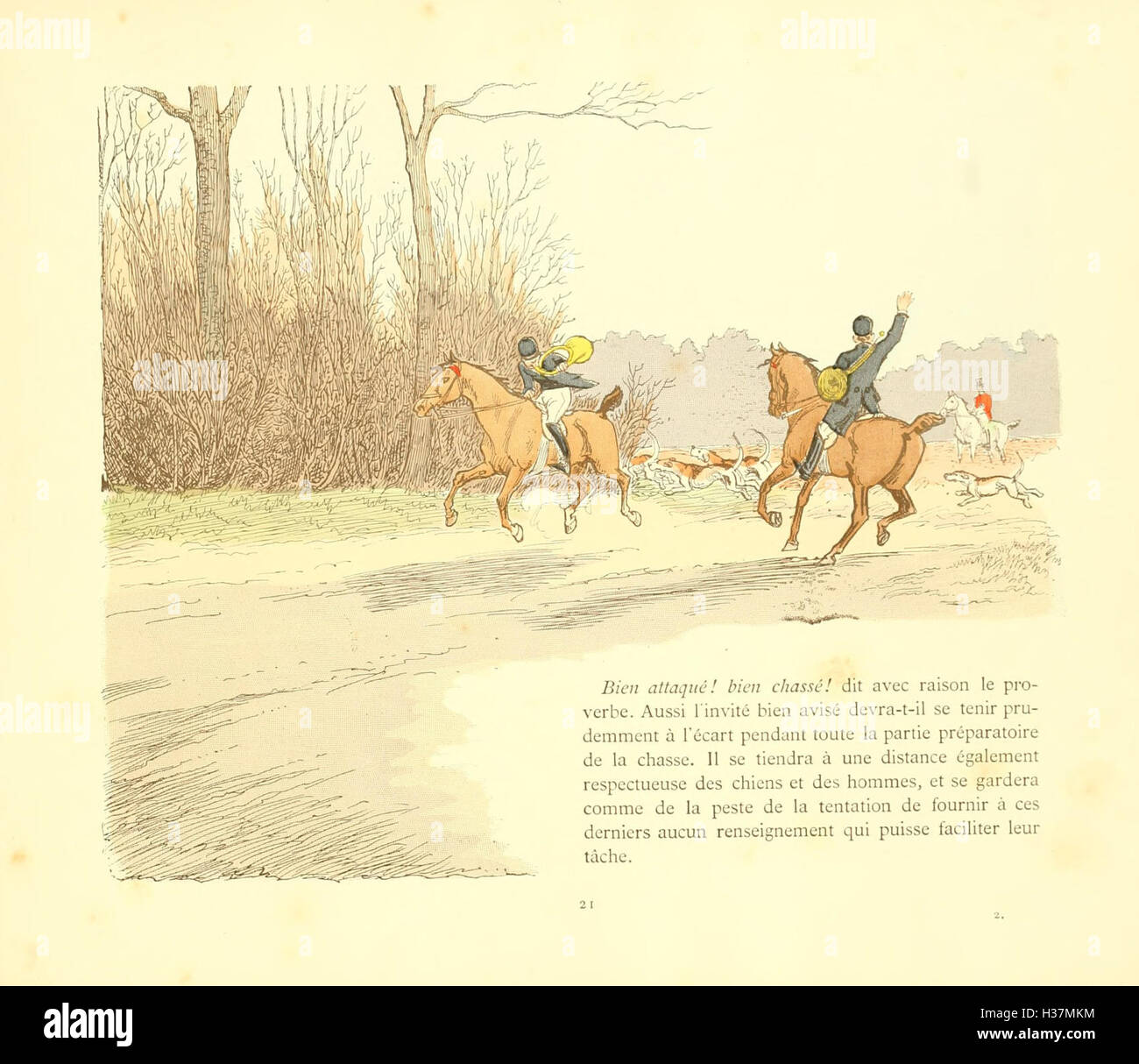 A French work discussing the practice of hunting with hounds, focusing ...
