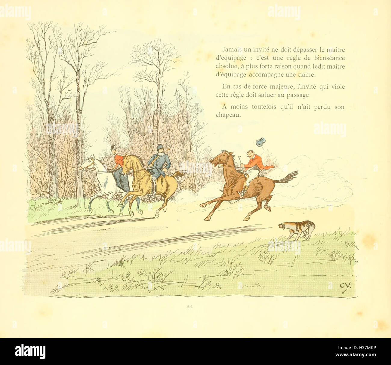 This French work discusses the tradition of hunting on horseback, known ...