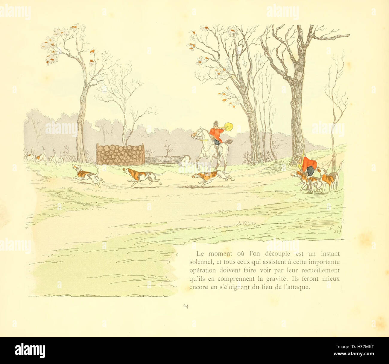 This French text discusses the traditional French form of hunting ...