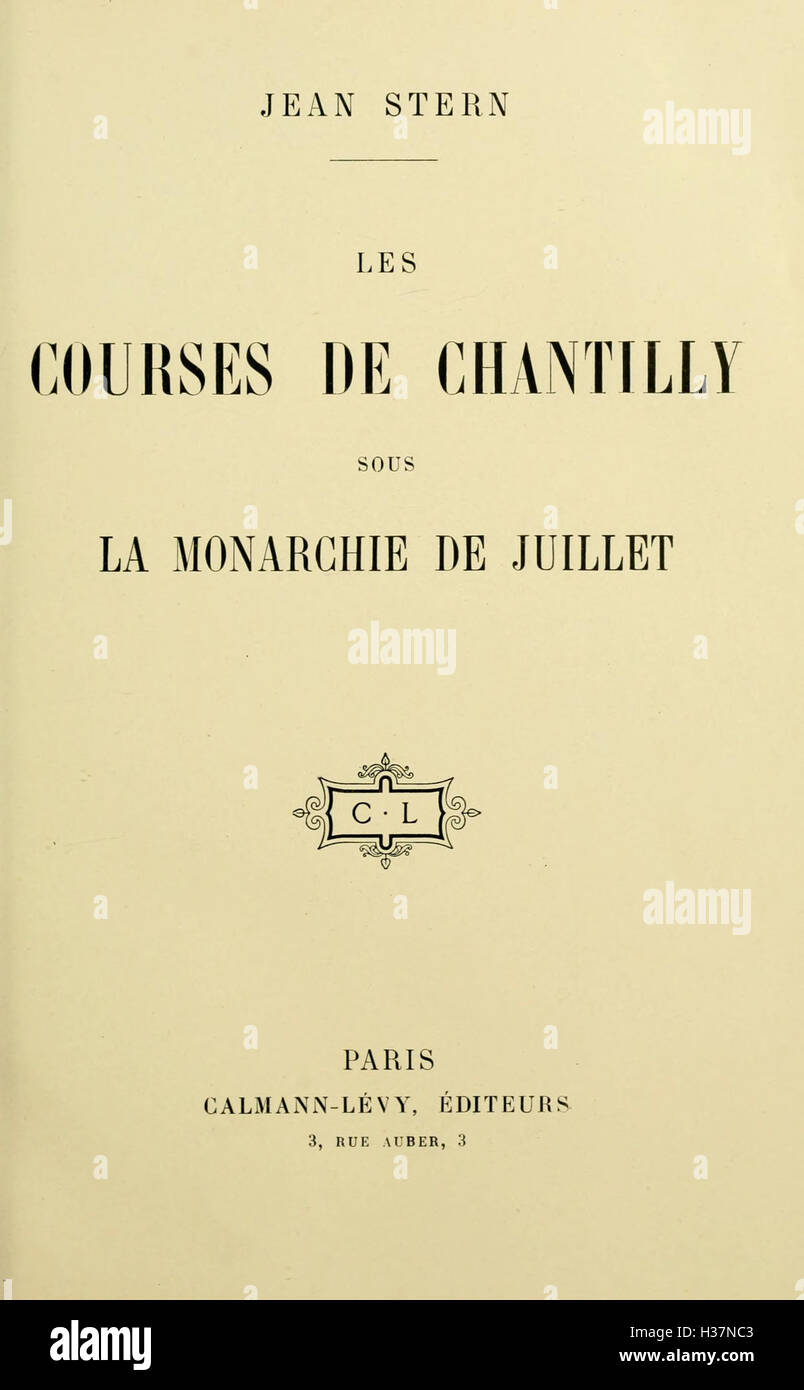 Chantilly horse racing hi-res stock photography and images - Alamy