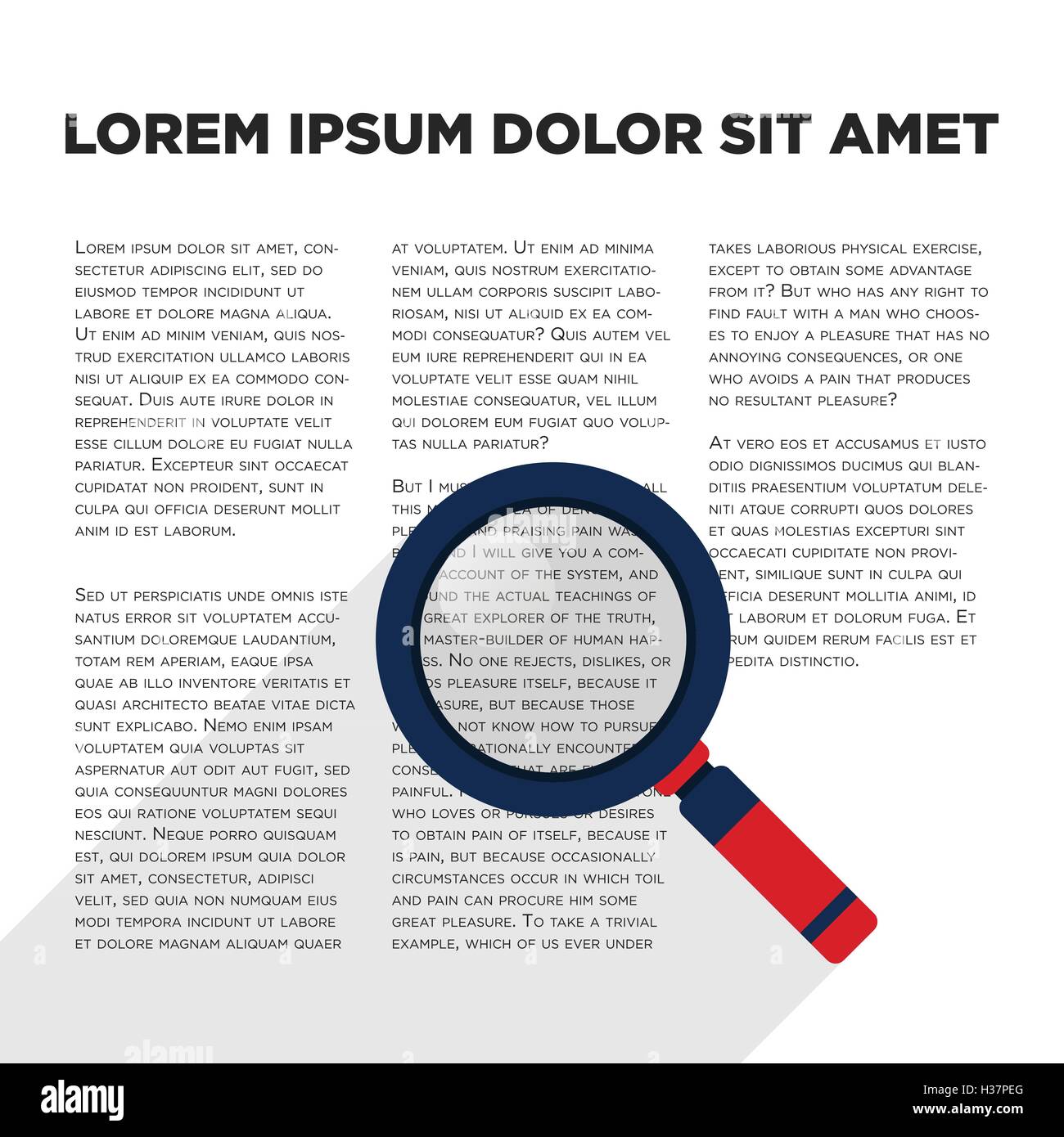 Magnifying glass article icon hi-res stock photography and images - Alamy