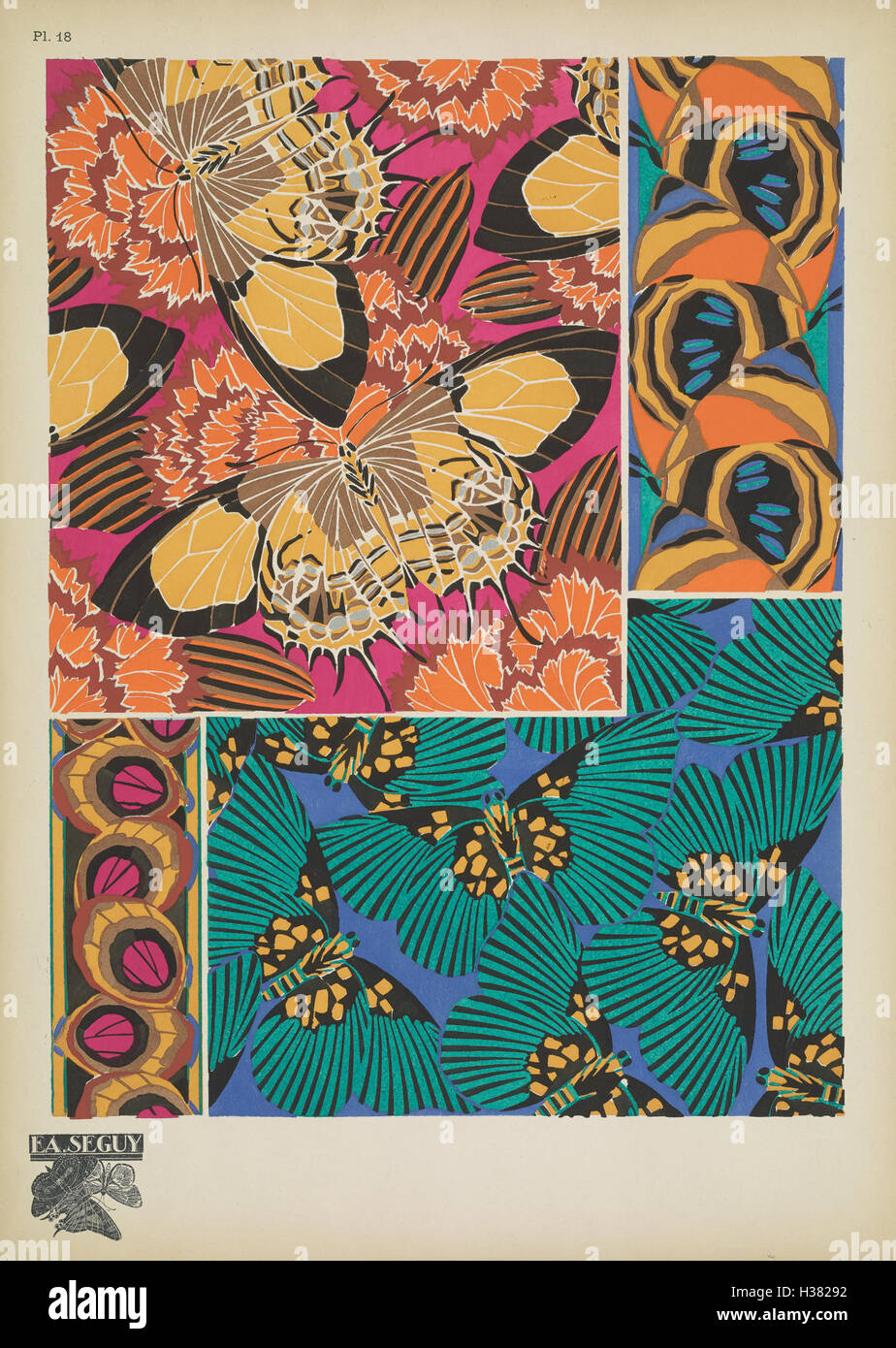 An illustration from a work on butterflies (Papillons), providing ...