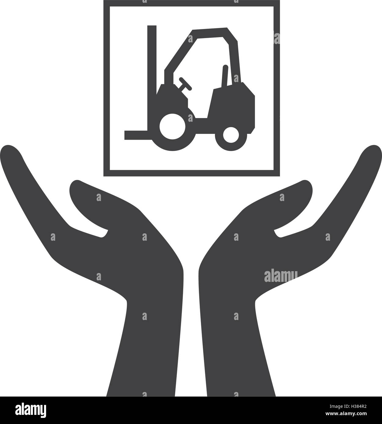 hands with package icons Stock Vector Image & Art - Alamy