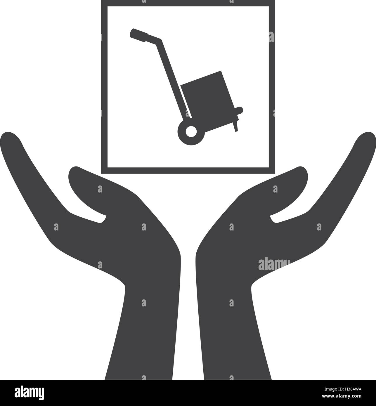 hands with package icons Stock Vector Image & Art - Alamy