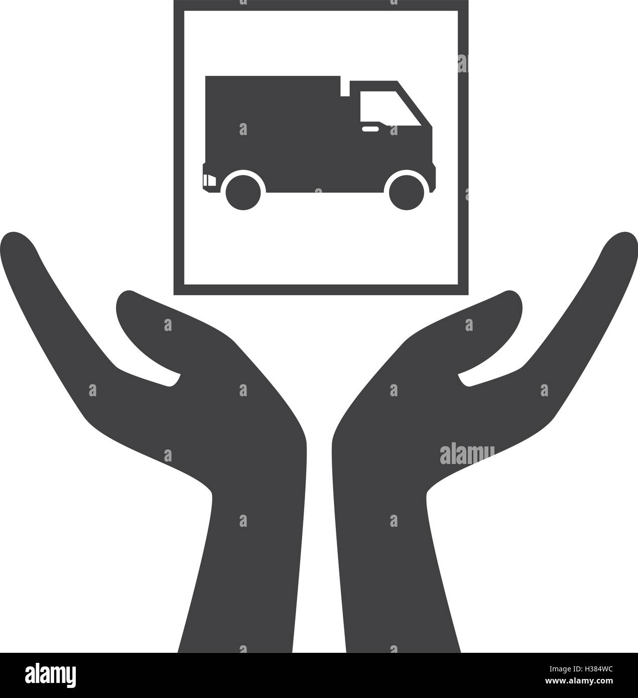 hands with package icons Stock Vector Image & Art - Alamy