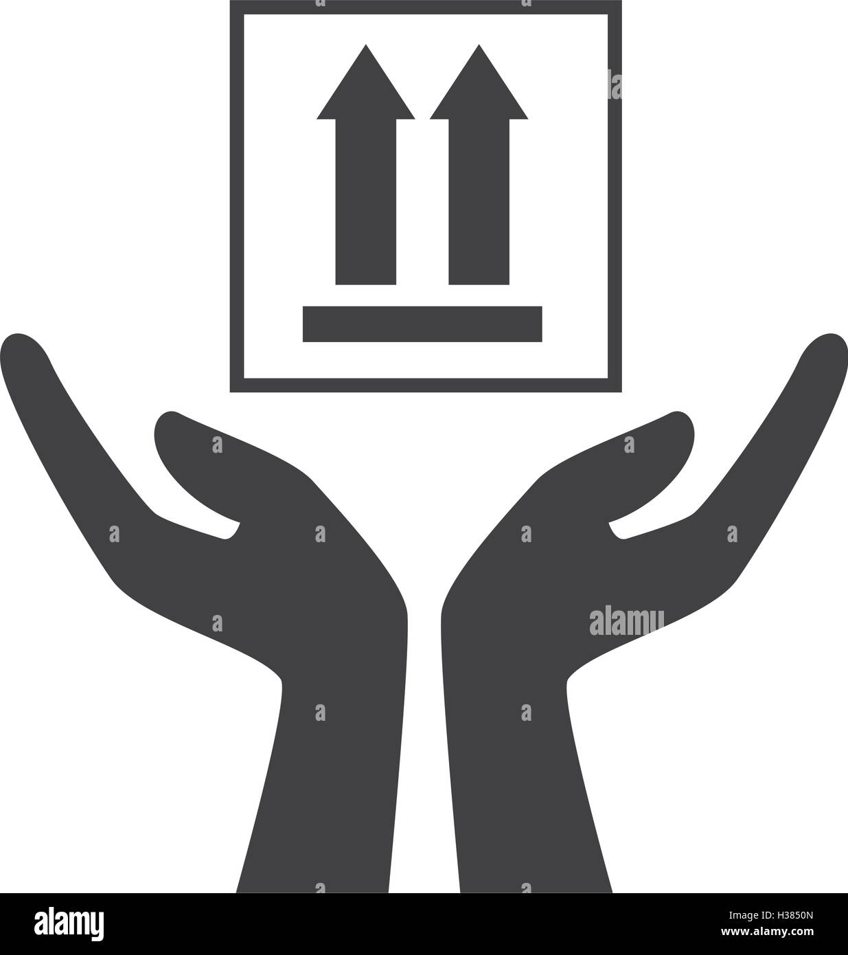 hands with package icons Stock Vector Image & Art - Alamy