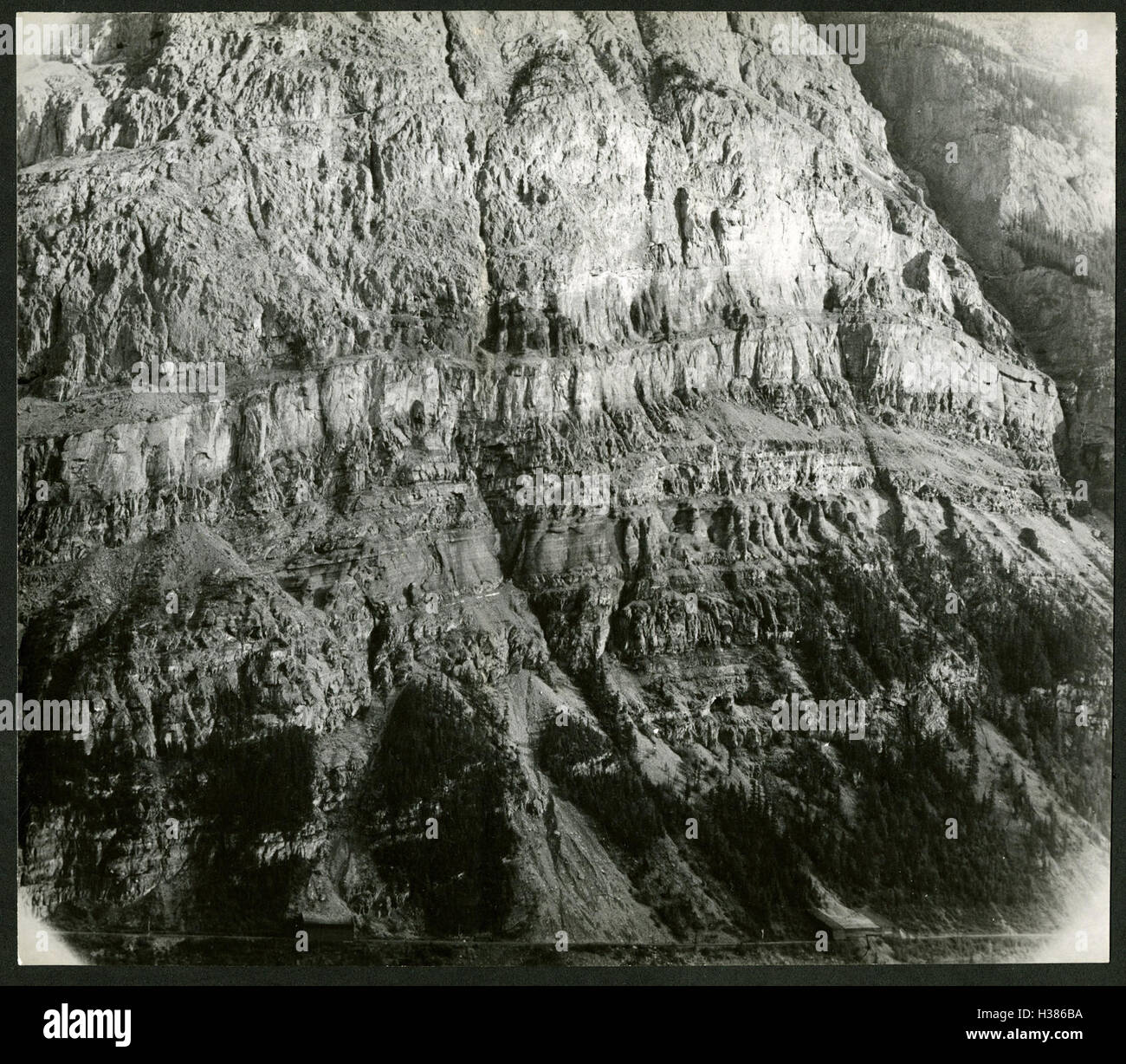 This collection of undated photographs showcases the geological ...