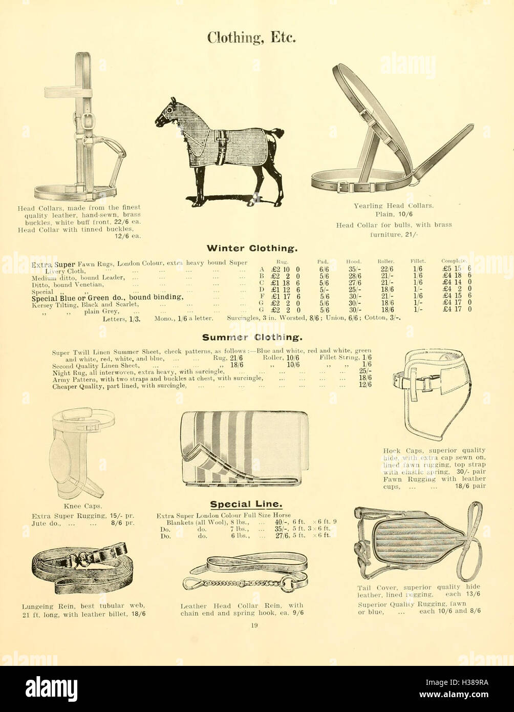 A catalog listing the prices of various items, providing a ...
