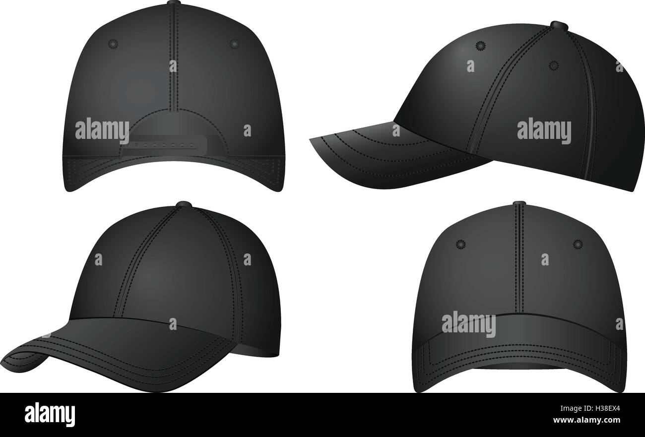 Baseball caps set on a white background Stock Vector Image & Art - Alamy