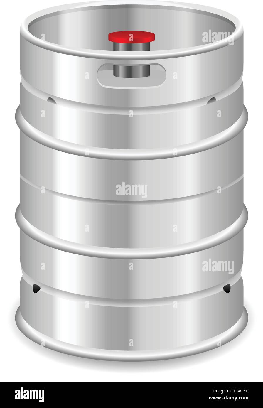 Beer keg on a white background Stock Vector Image & Art - Alamy