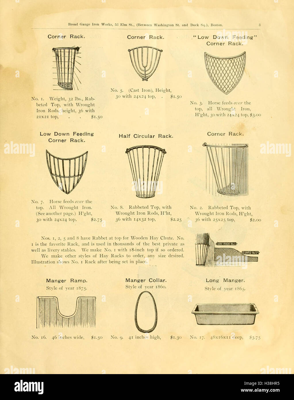 This work discusses various fittings and equipment used in stables ...