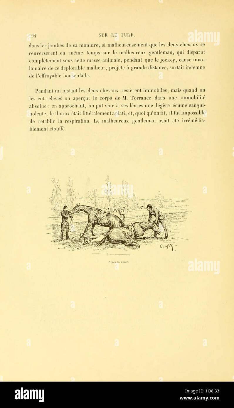 Page 124 of 'Sur le Turf' focuses on the history and practices of horse ...