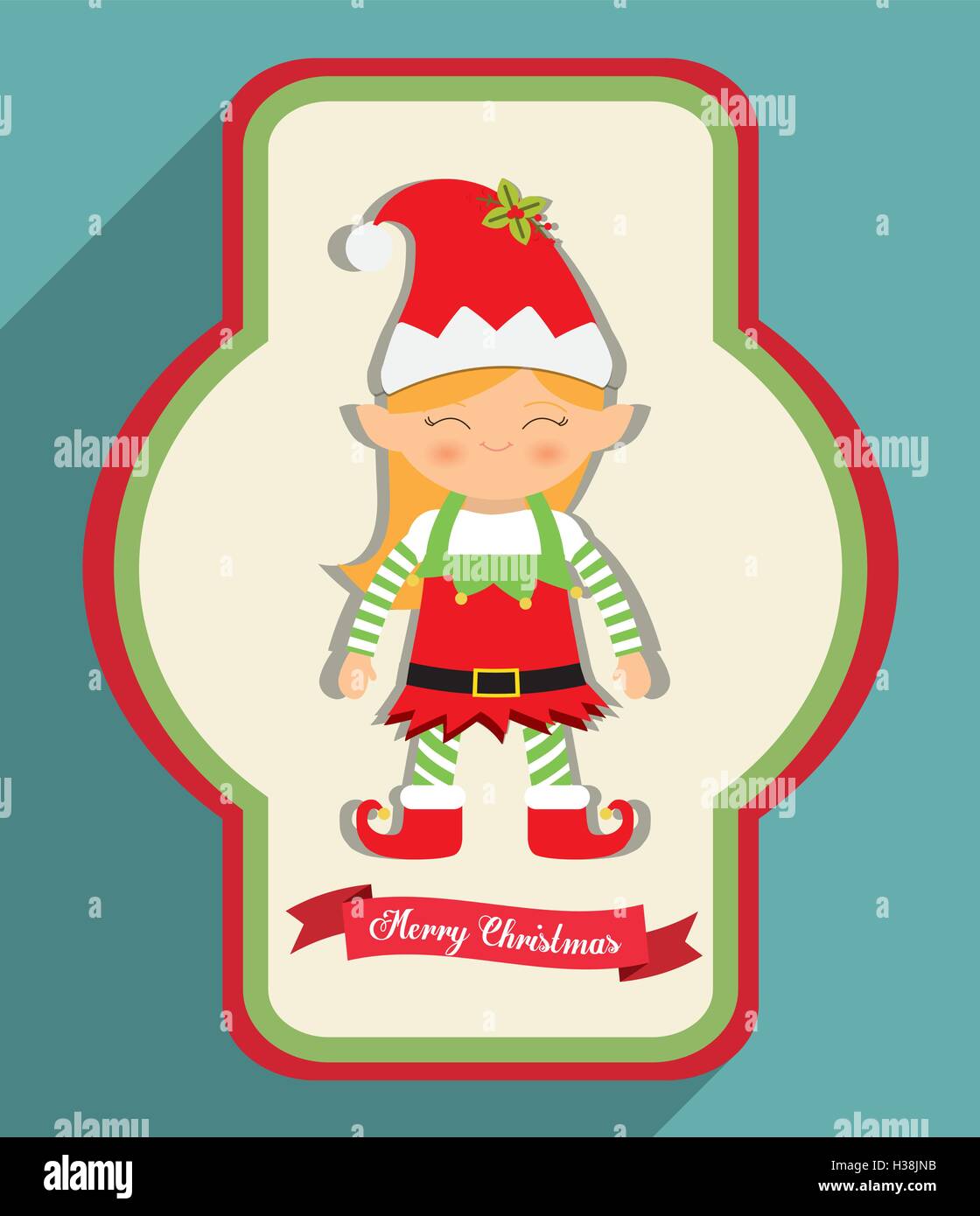 Elf girl of Christmas season design Stock Vector Image & Art - Alamy