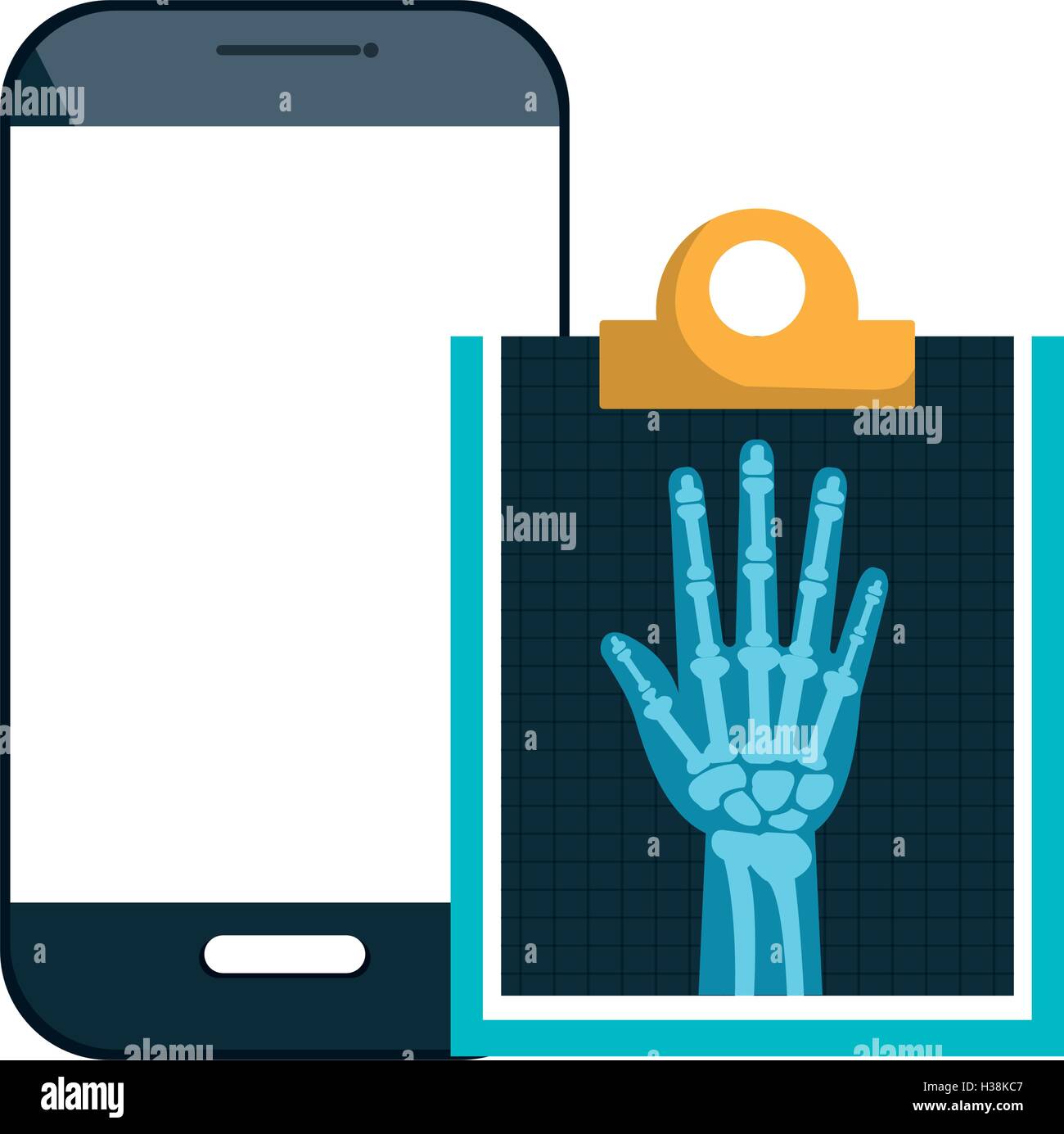smartphone and X-rays Stock Vector Image & Art - Alamy