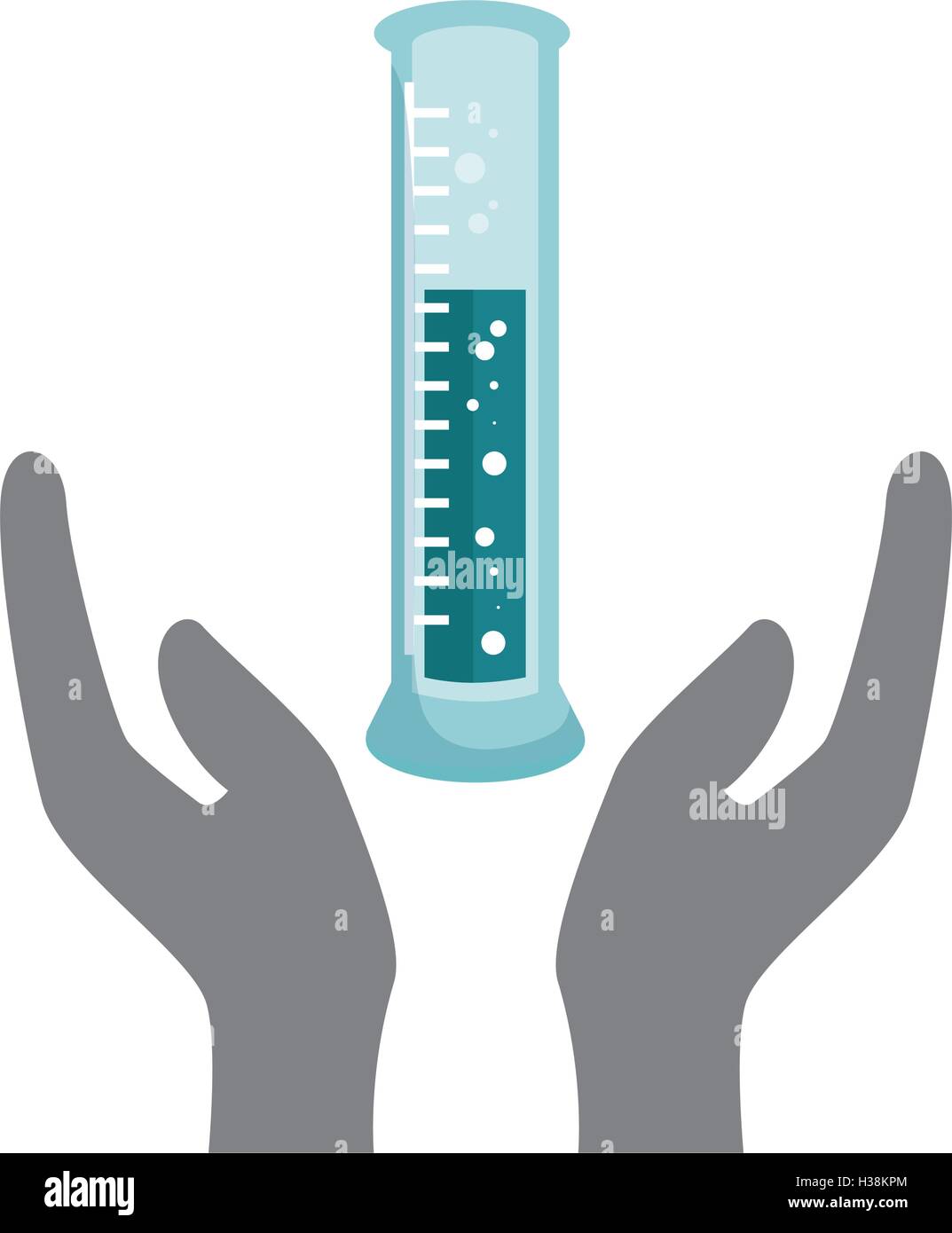 hands with chemistry bottle Stock Vector Image & Art - Alamy