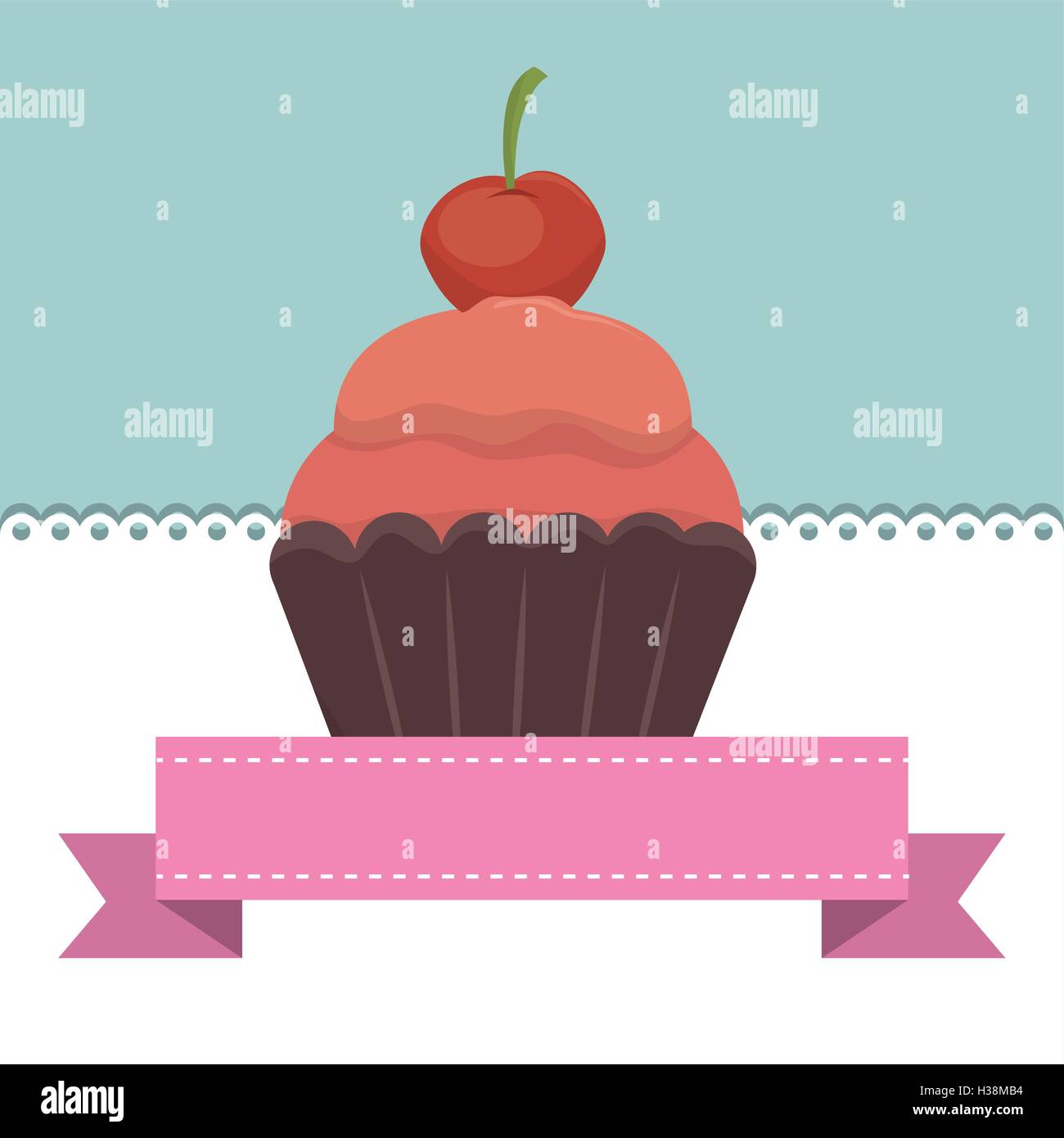 Sweet Cupcake Dessert Stock Vector Image And Art Alamy