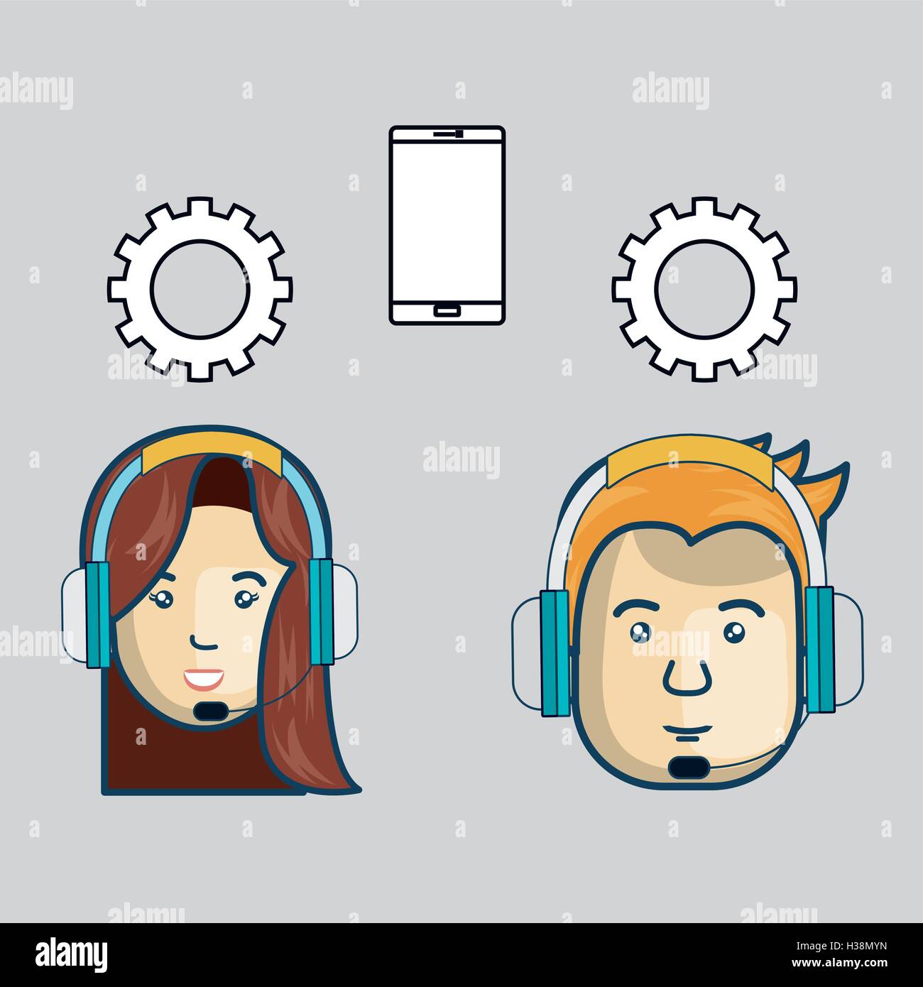 customer call center design Stock Vector Image & Art - Alamy