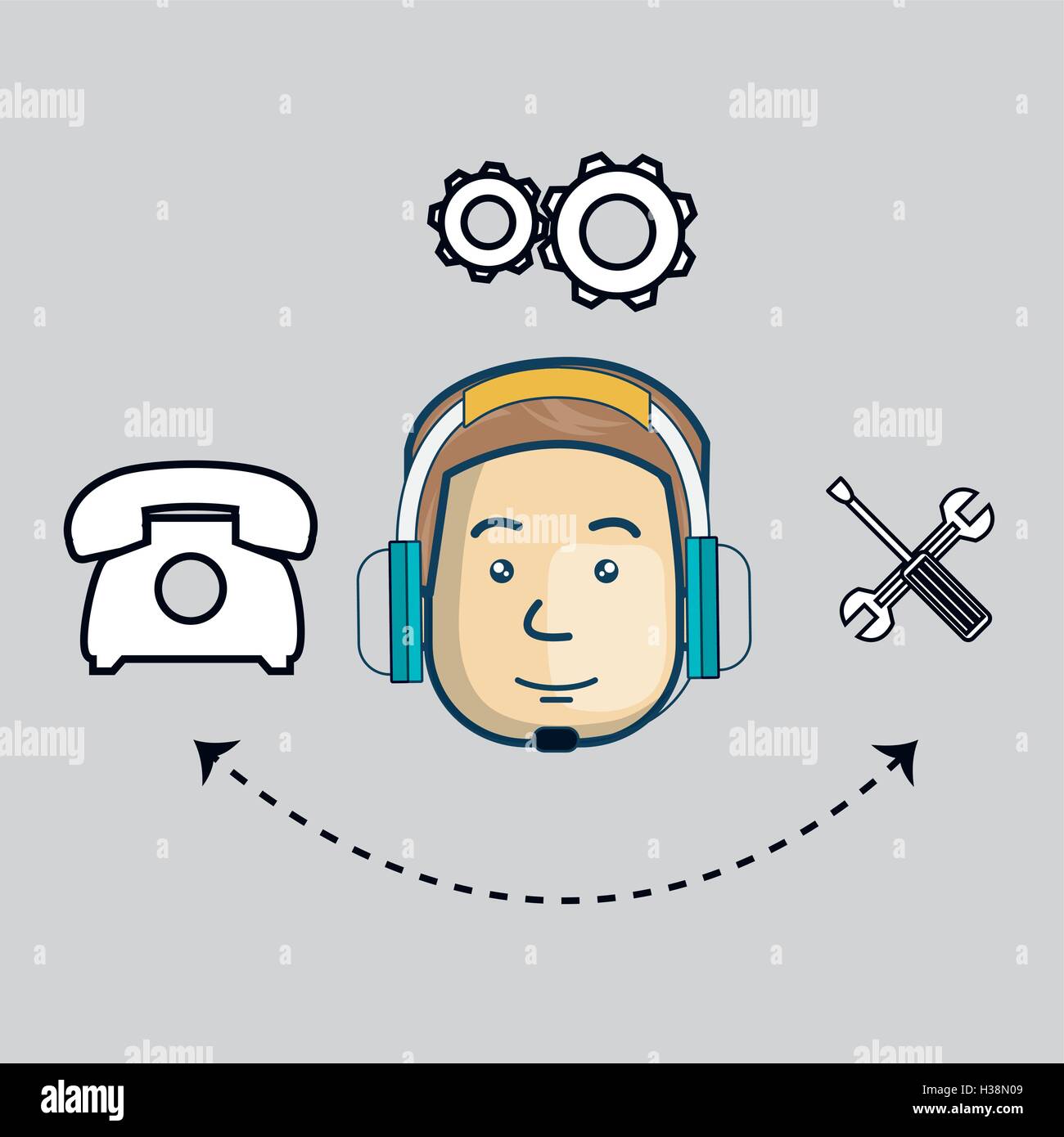 customer call center design Stock Vector Image & Art - Alamy