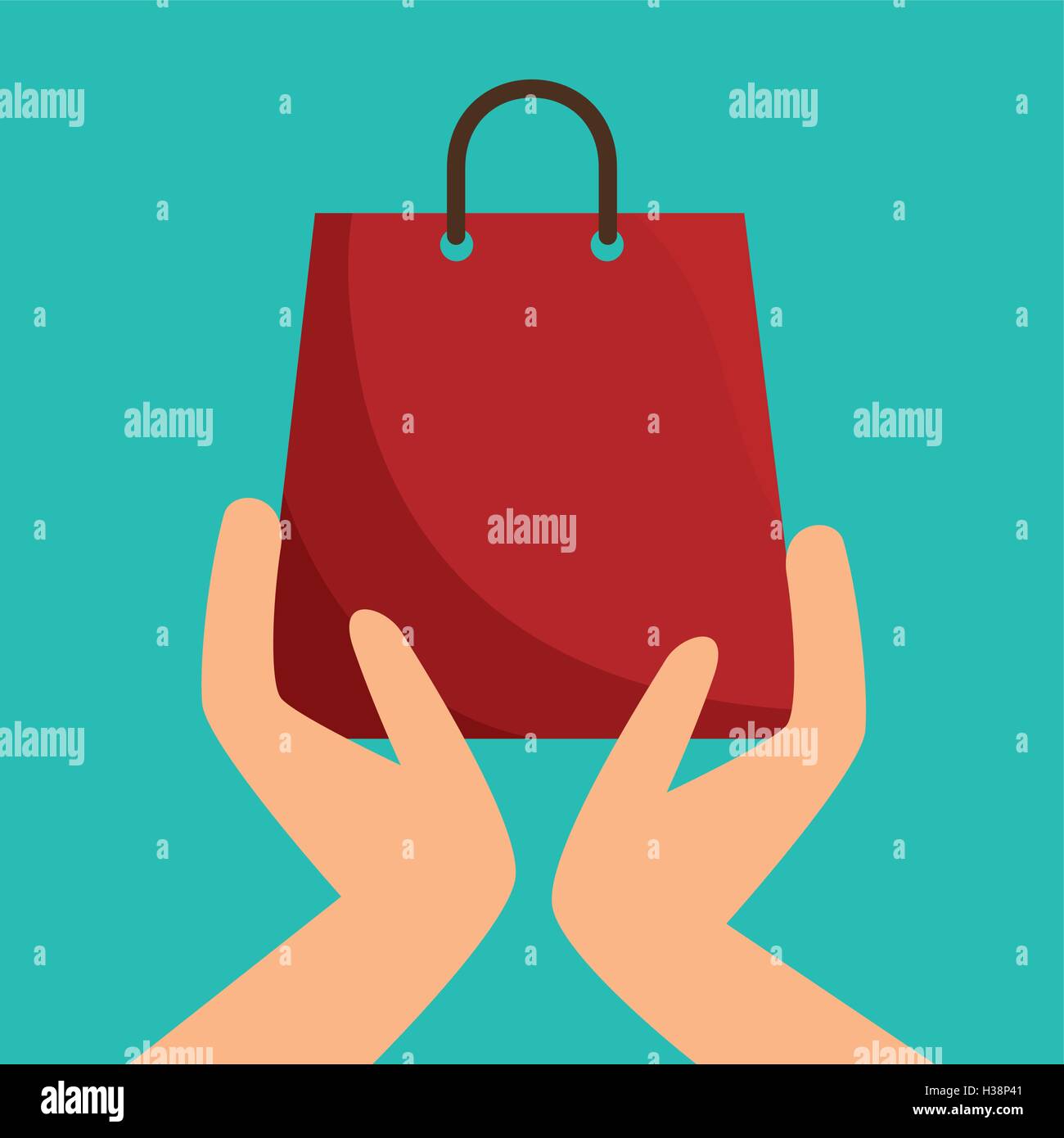 hands holding a shopping bag Stock Vector Image & Art - Alamy