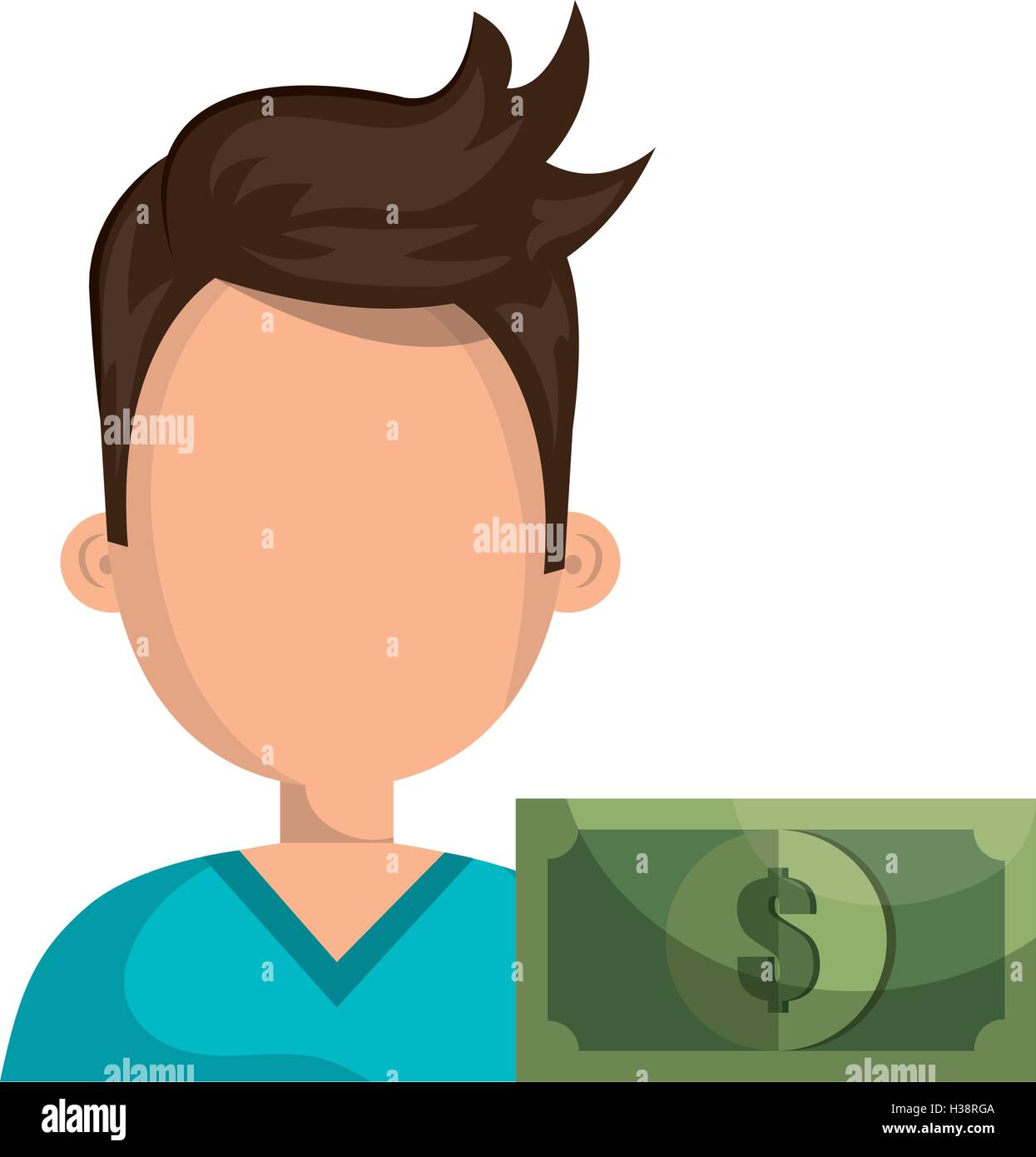 avatar man and money bill Stock Vector Image & Art - Alamy
