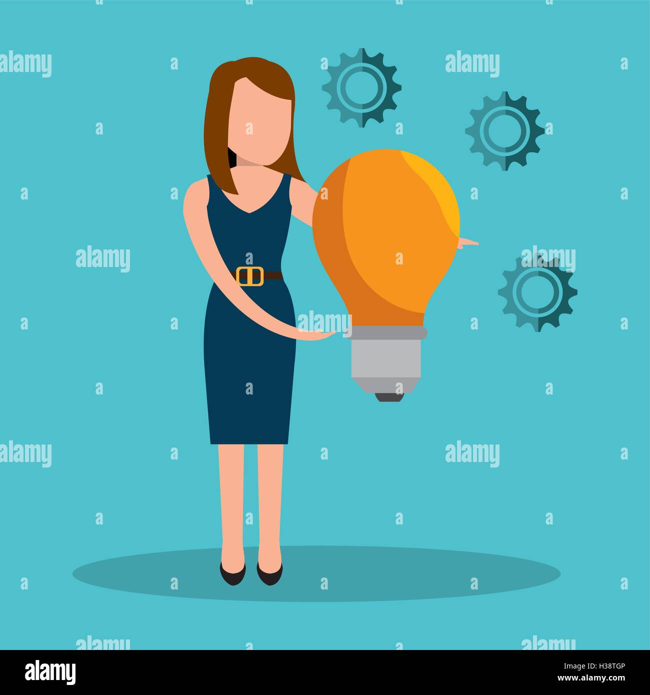 Avatar man light bulb Stock Vector Images - Alamy