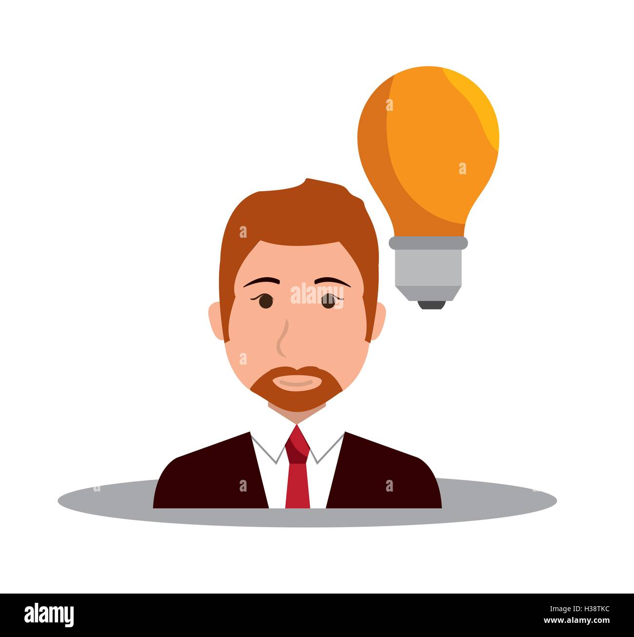 avatar man and yellow bulb Stock Vector Image & Art - Alamy