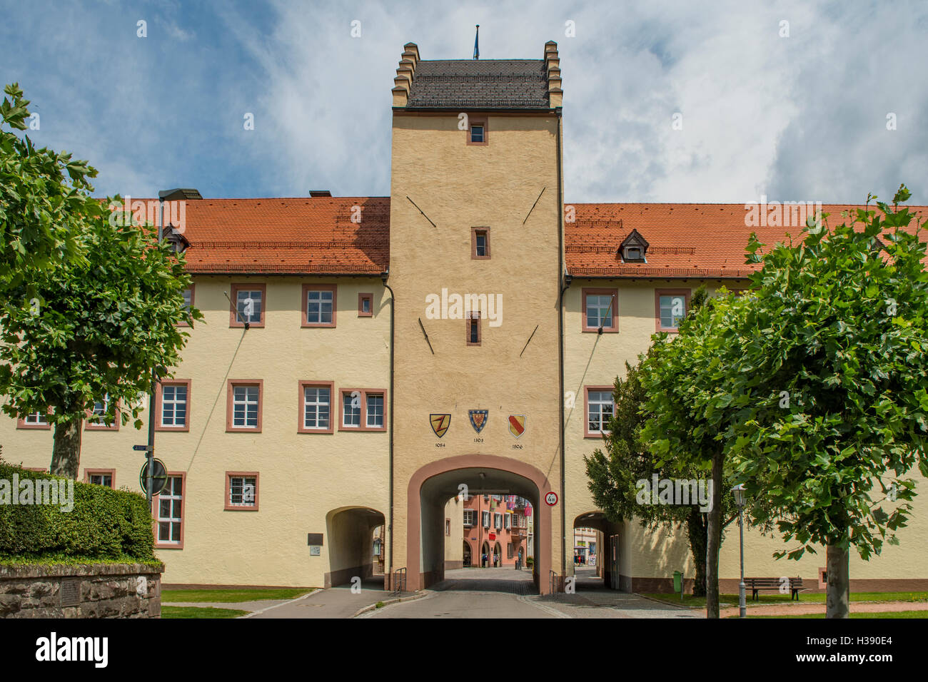 Entrance through Schloss Wolfach, Black Forest, Baden-Wurttemberg ...