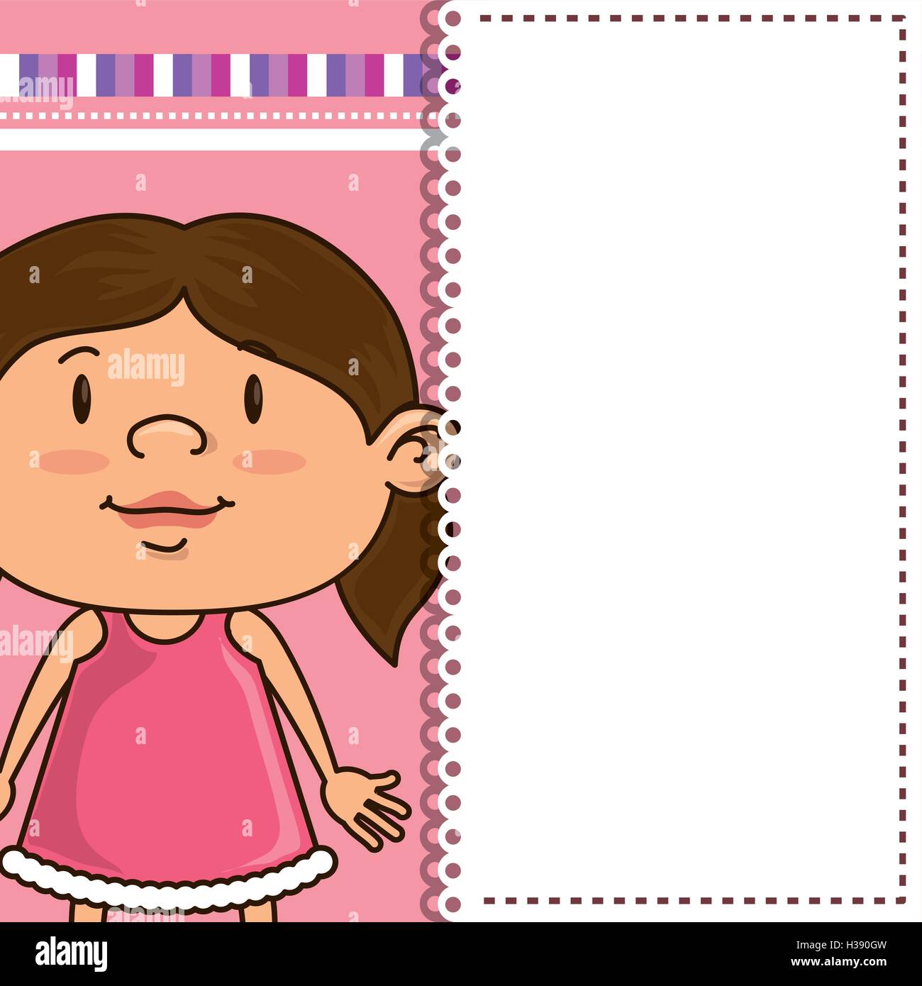 card with girl smiling Stock Vector Image & Art - Alamy