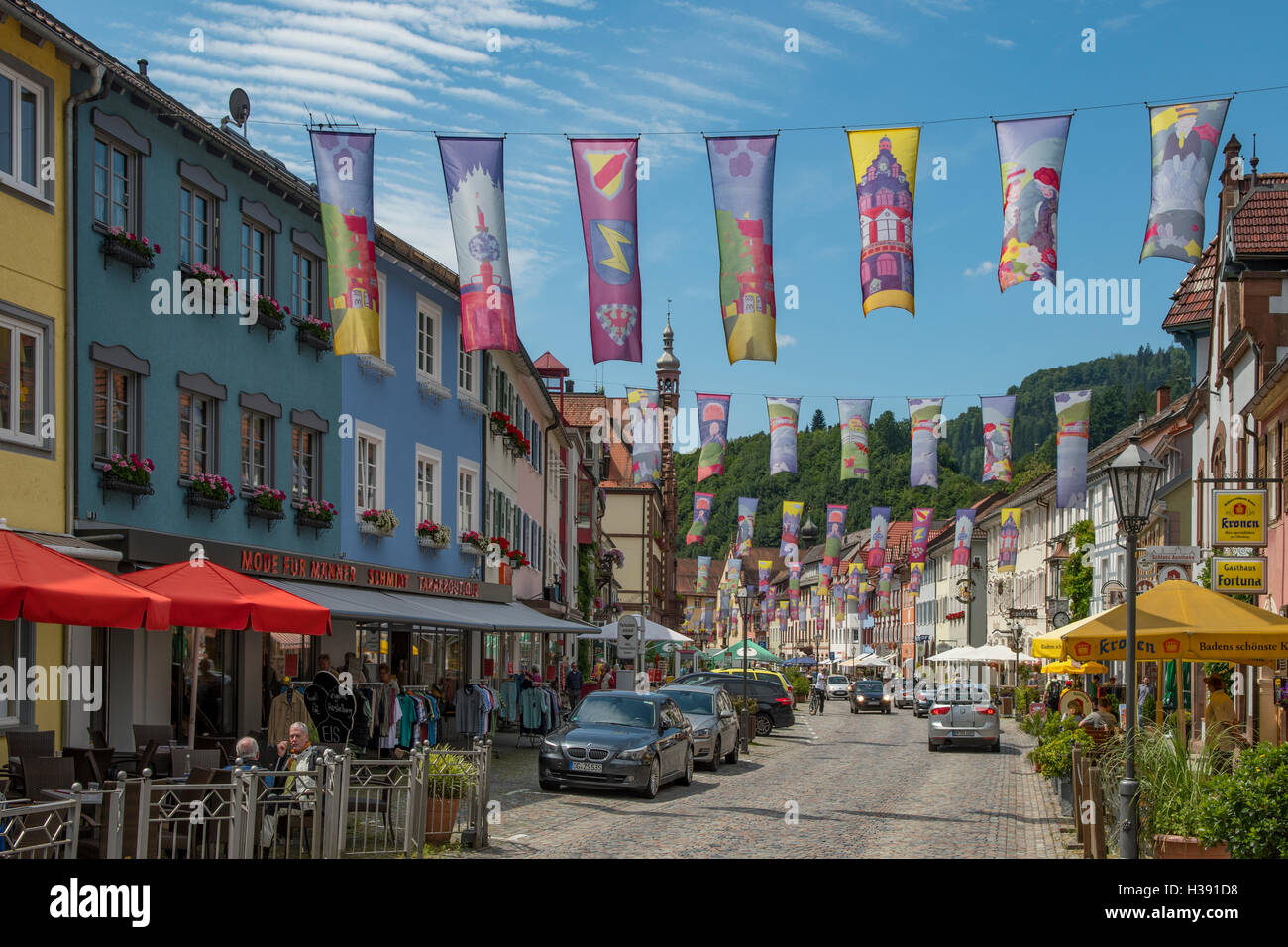 Hauptstrasse, Wolfach, Black Forest, Baden-Wurttemberg, Germany Stock ...
