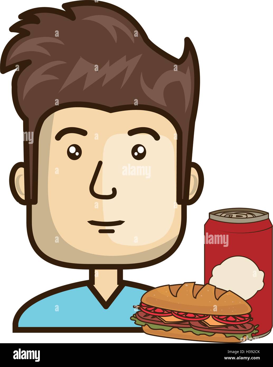 avatar man with food Stock Vector Image & Art - Alamy