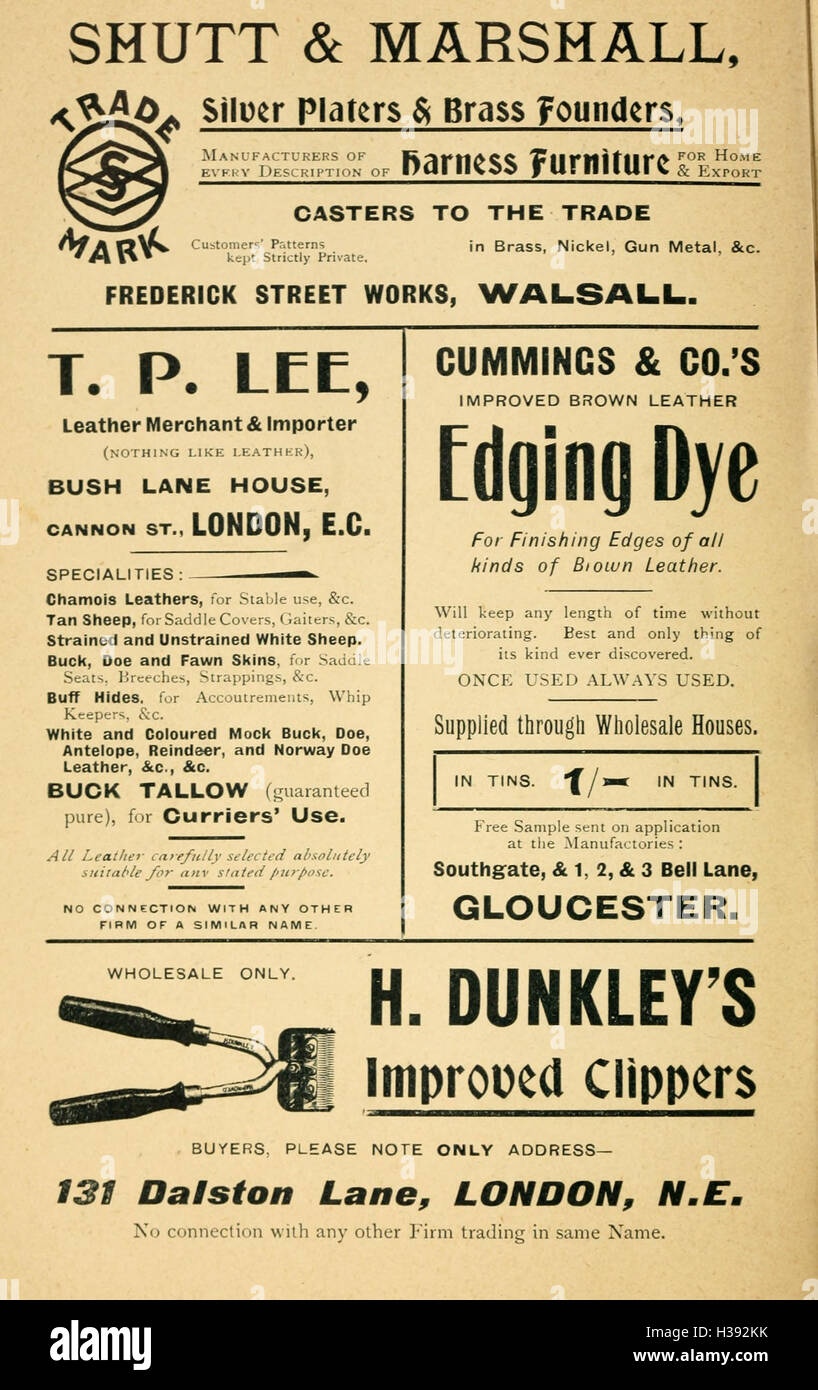 The Harness makers' guide BHL218 Stock Photo - Alamy
