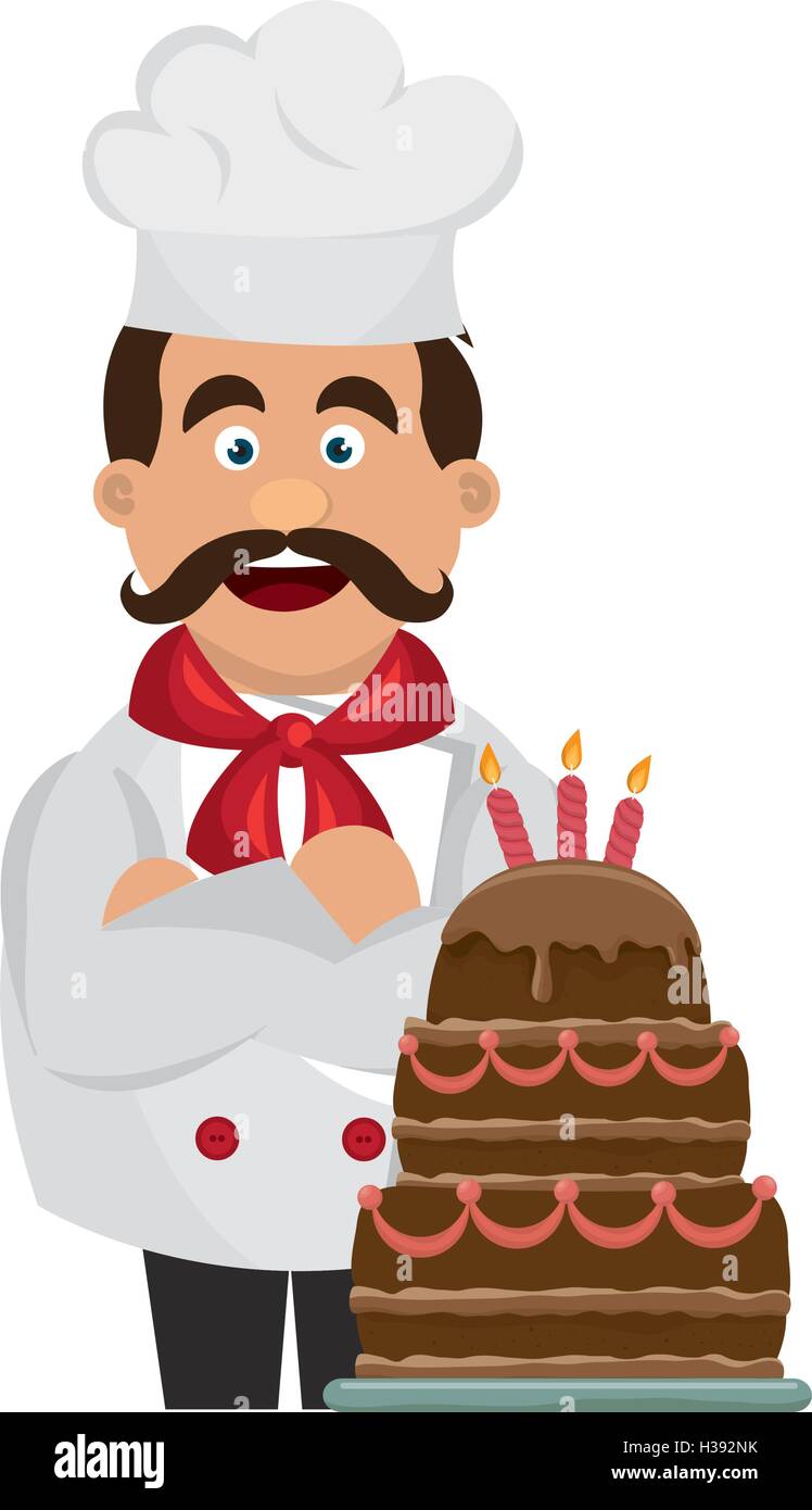 Cartoon Woman Pastry Chef Baker Stock Photos & Cartoon Woman Pastry ...