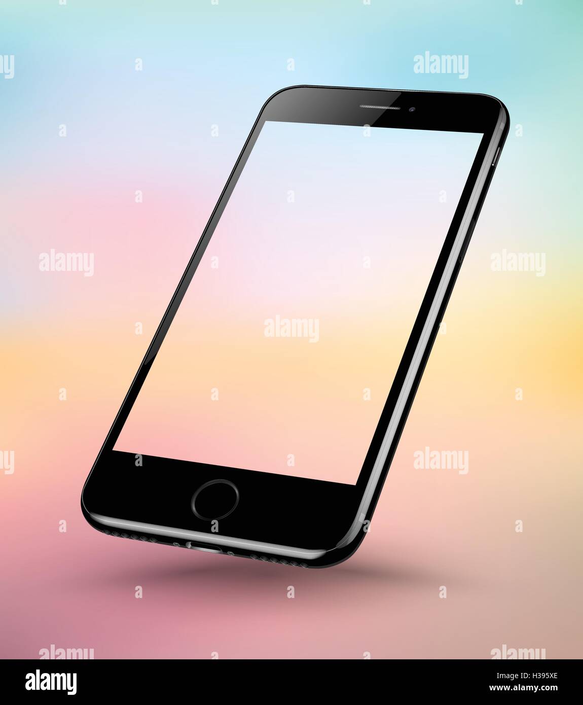 New vector realistic white smartphone mockup perspective Stock Vector ...