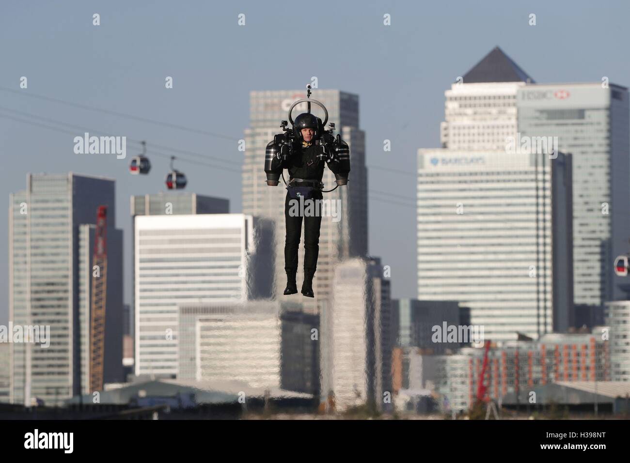 David Mayman pilots the JB-10 Jetpack flying machine over the Royal ...