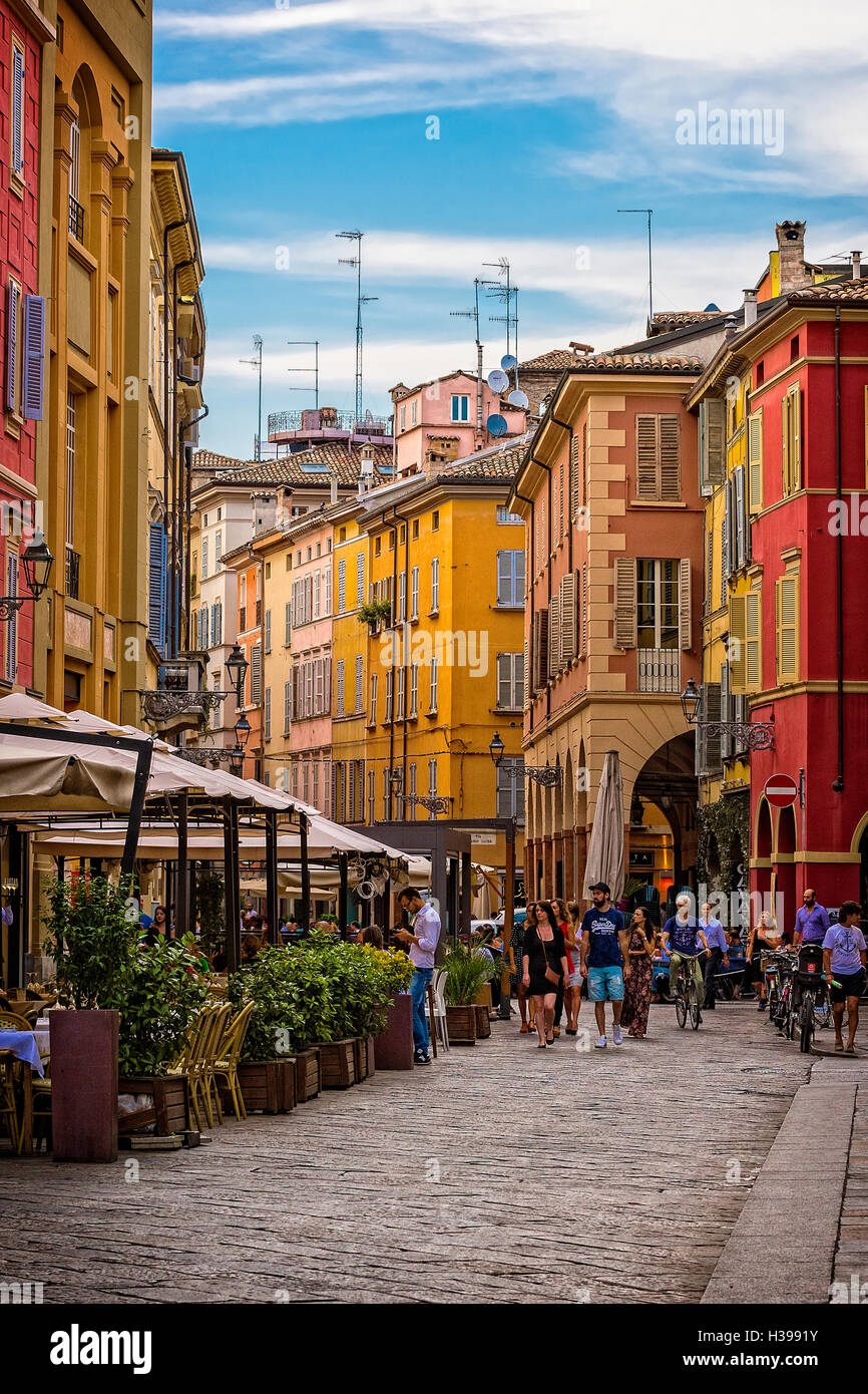 Italy Emilia Romagna Parma Historic center -bars and restaurants with ...