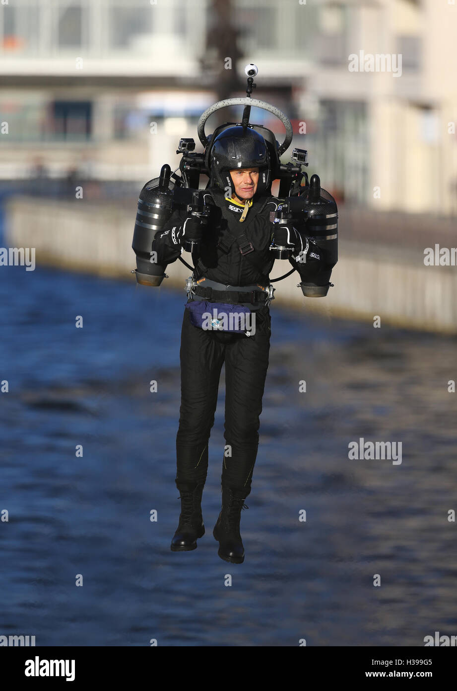 David Mayman pilots the JB-10 Jetpack flying machine over the Royal ...