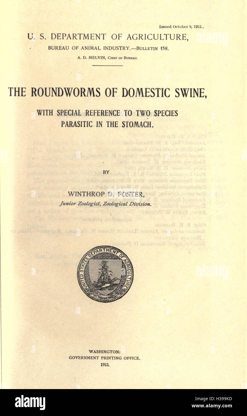 This study focuses on the various species of roundworms that infect ...