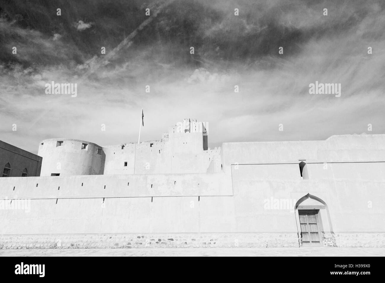 fort battlesment sky and star brick in oman muscat the old defensive ...