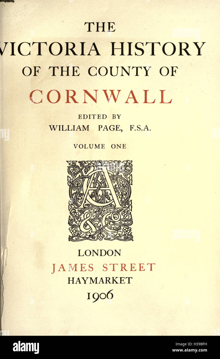 This historical work provides an in-depth account of Cornwall's history ...