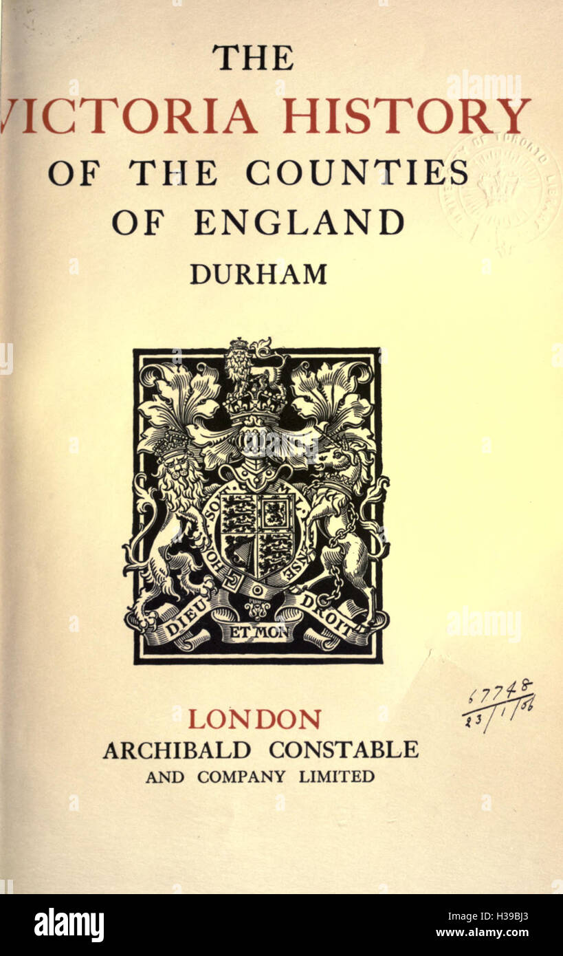 County durham antique county map hi-res stock photography and images ...