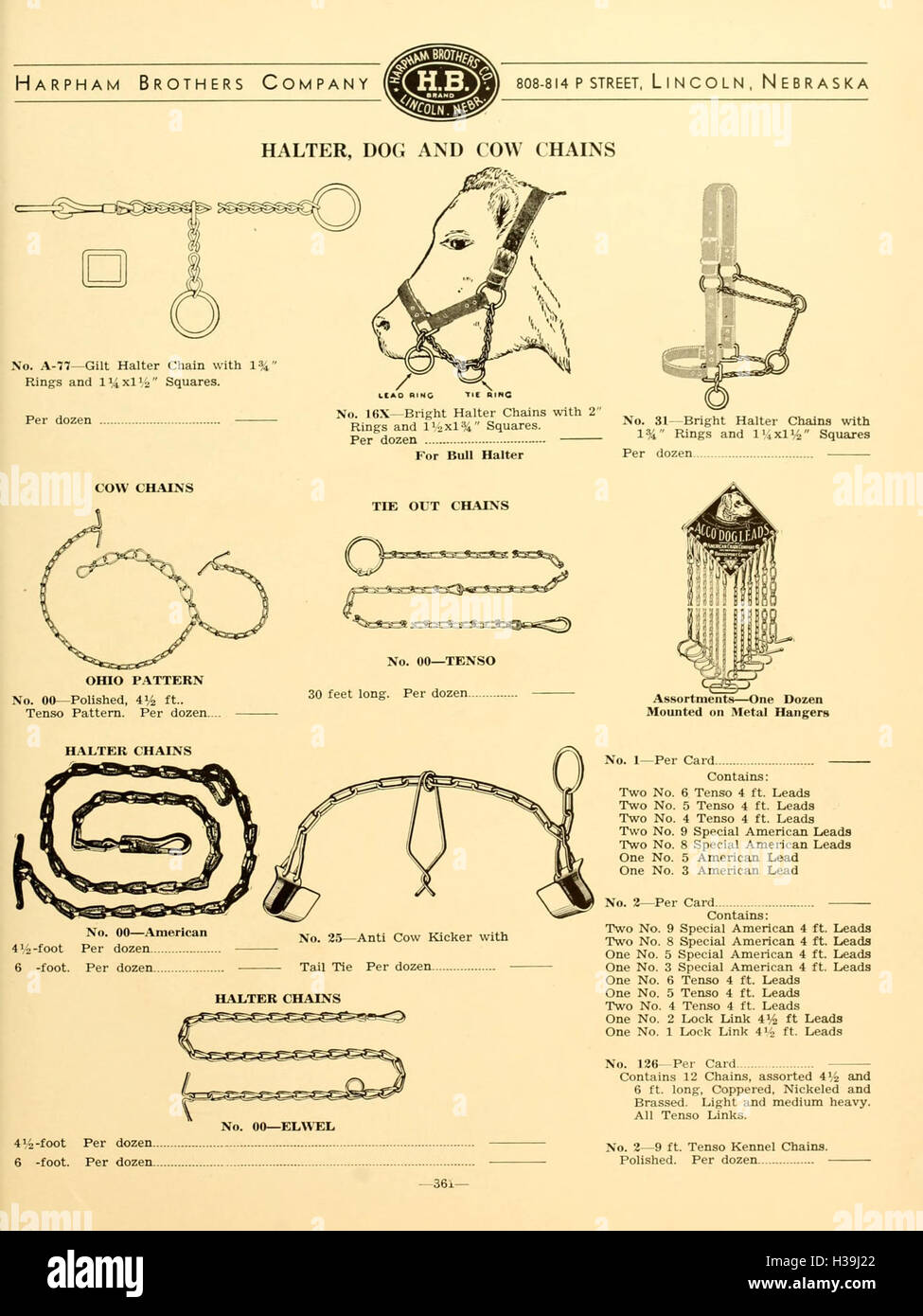 This catalogue lists various items, likely including products or items ...