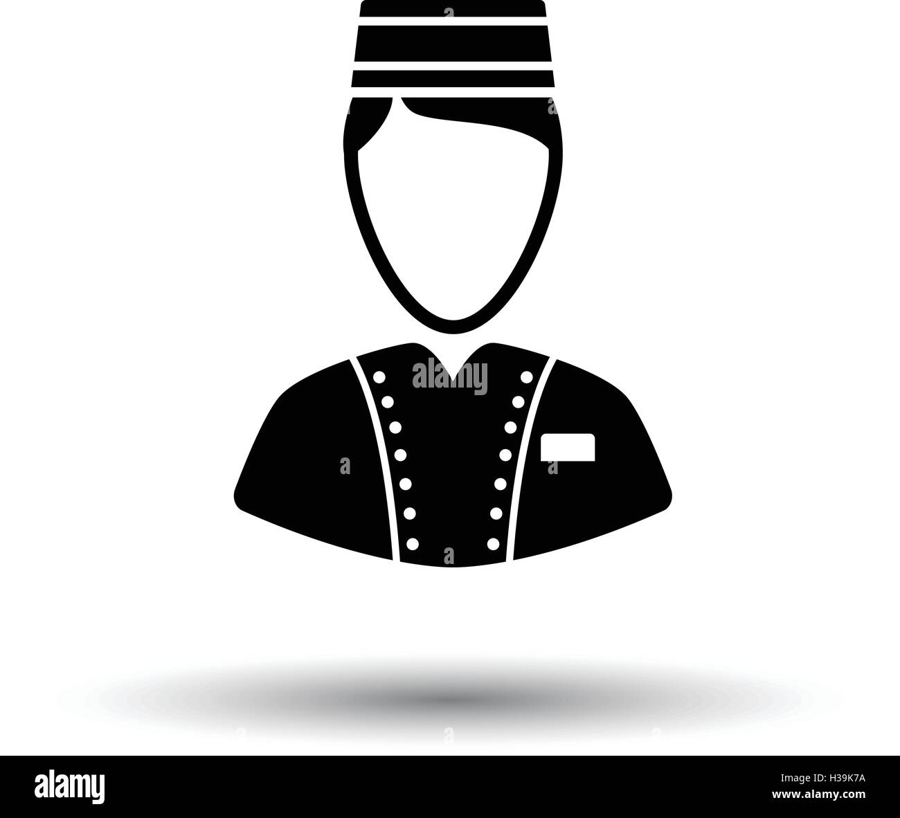 Hotel boy icon. White background with shadow design. Vector ...