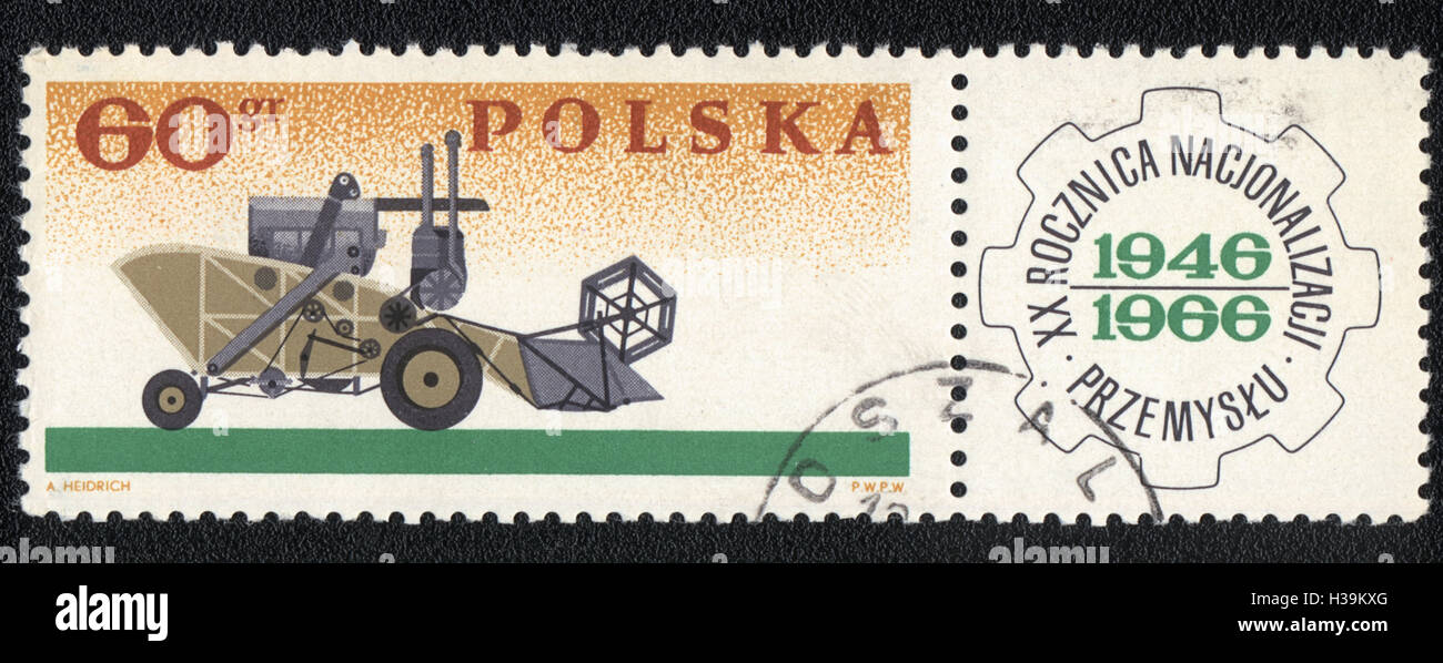 Postage stamp printed in Poland shows Twentieth anniversary of Polish ...