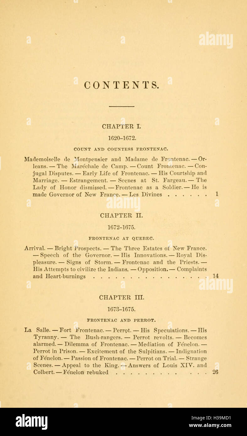 Count Frontenac and New France under Louis XIV BHL213 Stock Photo - Alamy