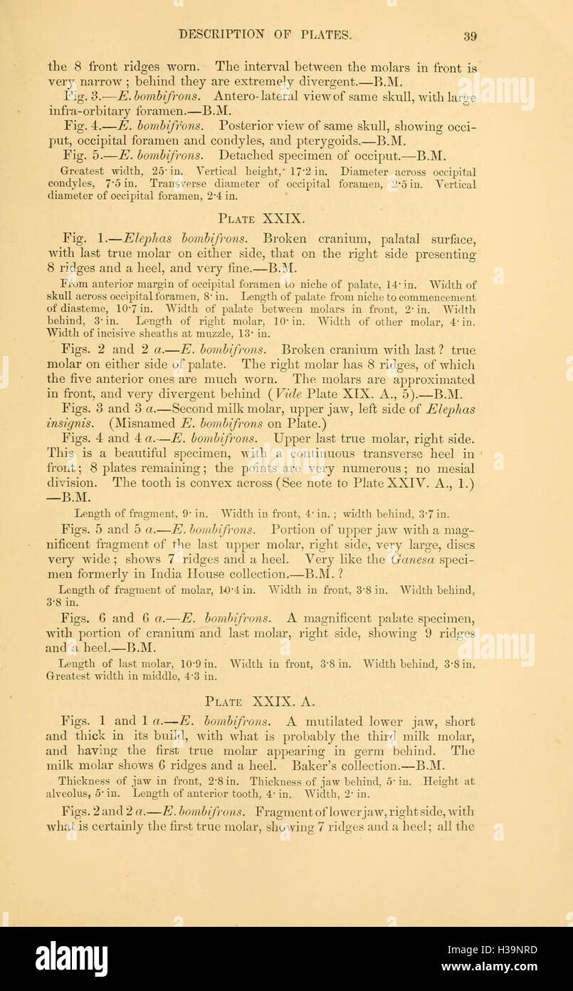 A detailed description of the plates from the Fauna antiqua sivalensis ...