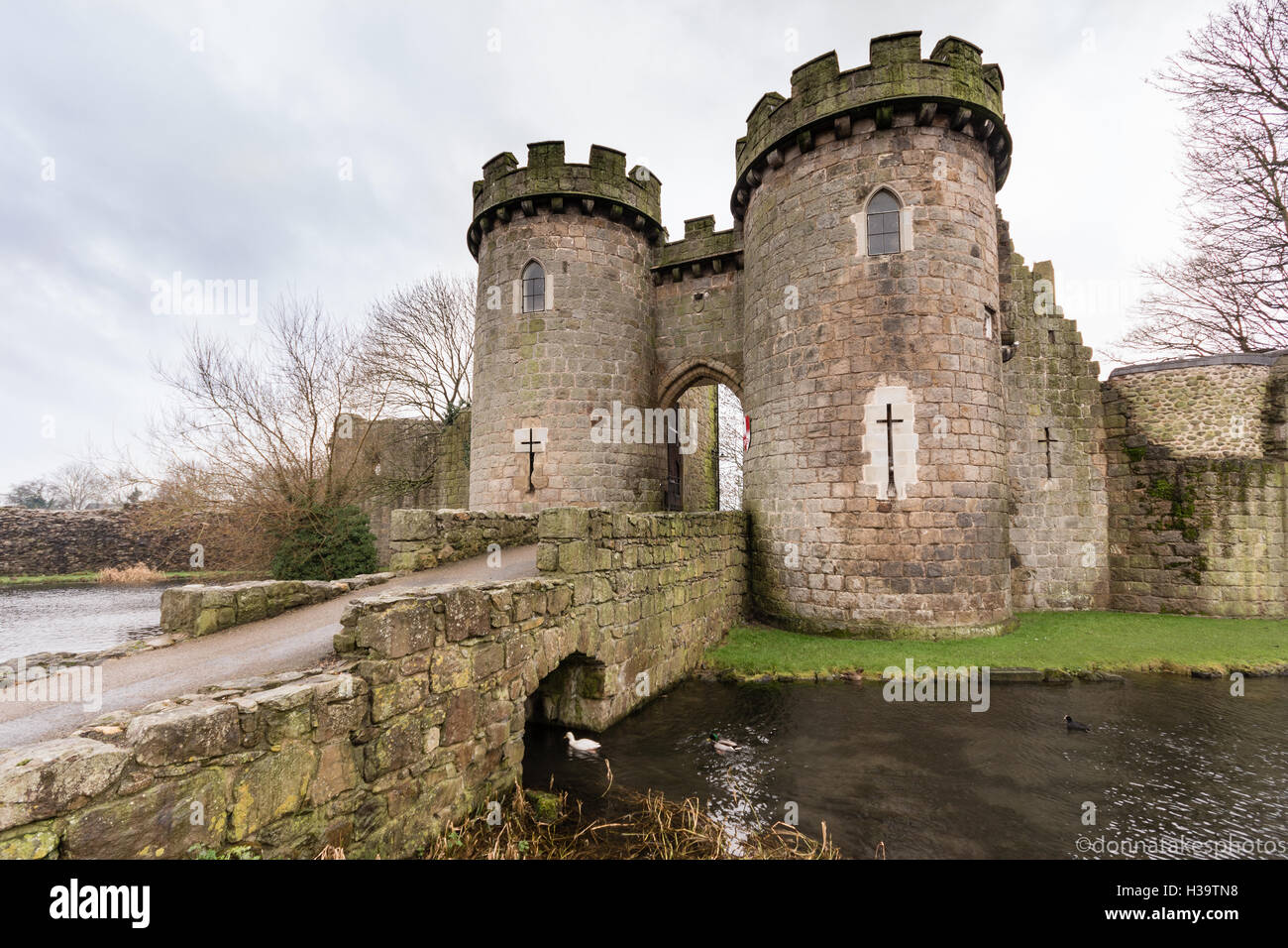 Whittington Castle, Shropshire, UK Stock Photo - Alamy