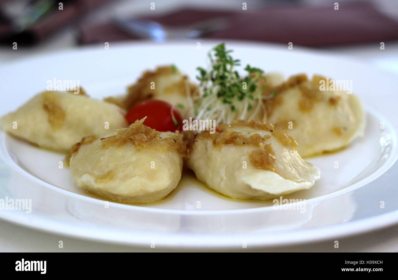 Polish pierogi - dumplings Stock Photo - Alamy