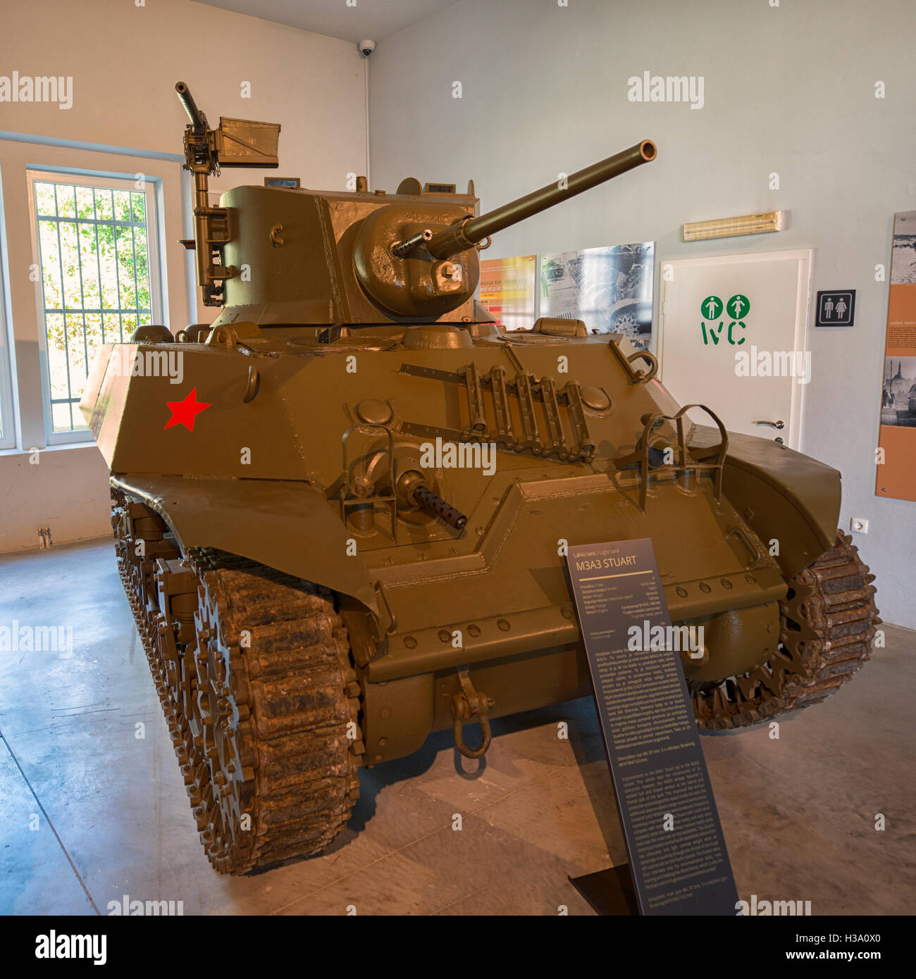 M3A3 Stuart Light Tank at Military History Park in Pivka, Slovenia Stock Photo - Alamy